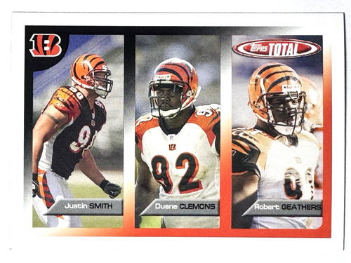 ROBERT GEATHERS, JUSTIN SMITH, DUANE CLEMONS Bengals 2005 Topps Total ...