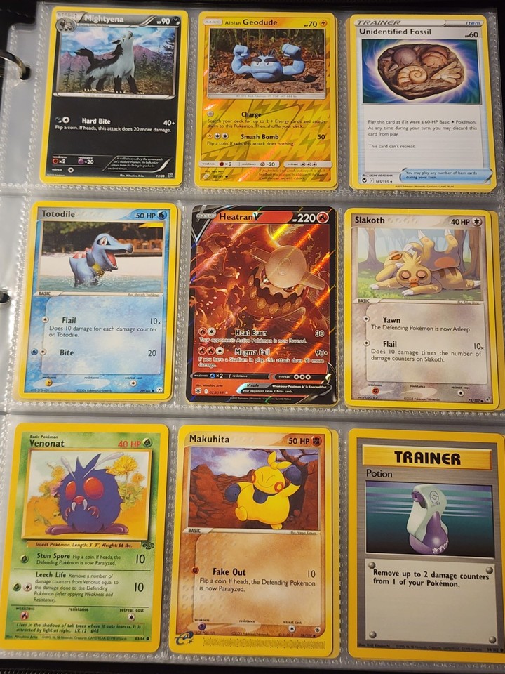 Huge Pokemon Collection Binder Vintage Modern Lot of Cards Holos Rares ...