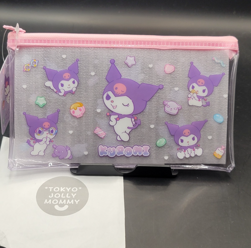 Sanrio Kuromi Purple Rectangle Clear Pouch Multipurpose Pouch Clear ...