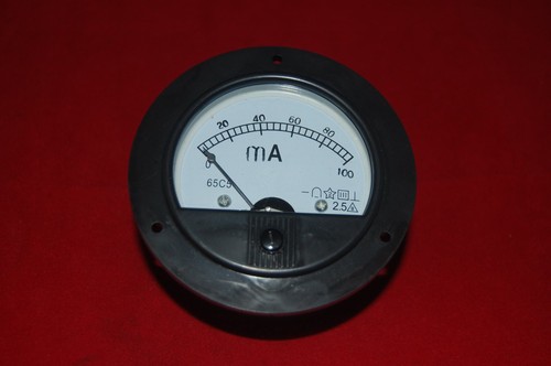DC 0-100MA ROUND Analog Ammeter Panel AMP Meter Dia. 90mm direct ...