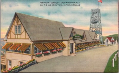 EAST WINDHAM, New York Postcard "POINT LOOKOUT" Mohican Trail Roadside ...