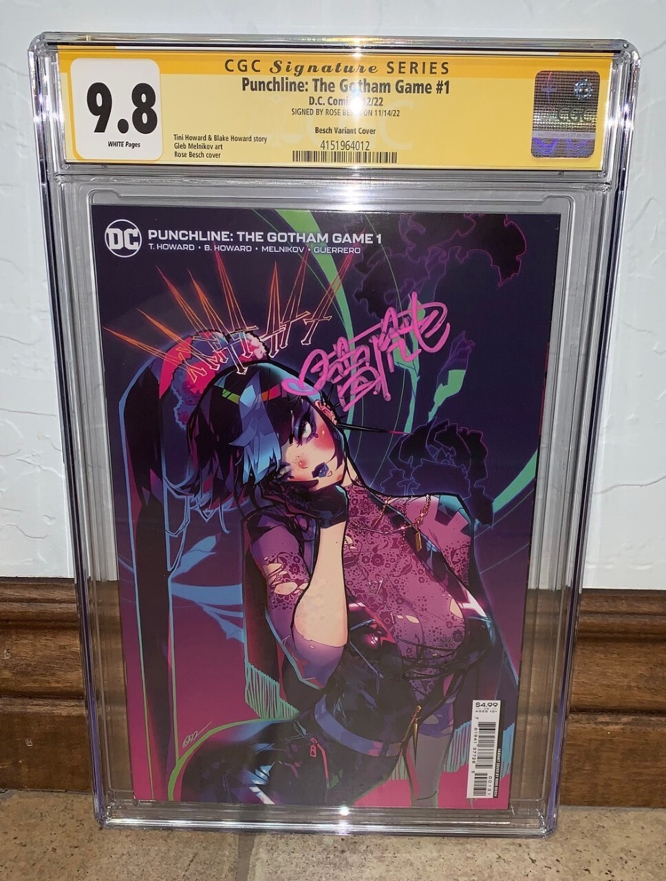 Punchline Gotham Game #1 CGC 9.8 SS Signed Rose Besch DC Comics Variant ...