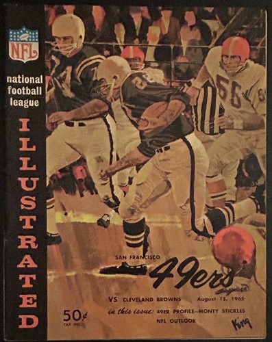 1965 San Francisco 49ers vs Cleveland Browns Football Program-Jim Brown ...