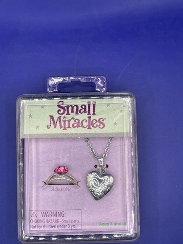 Small Miracles Children's Necklace+ Adjustable Ring *Heart Locket* | eBay