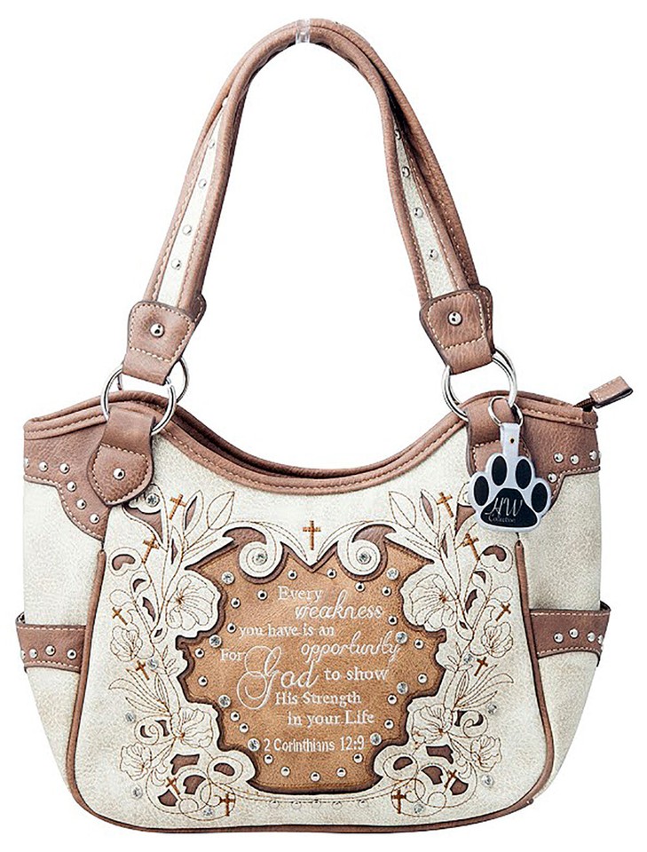 Western Purse Conceal Carry Cross Bible Scripture Verse Women Handbag ...