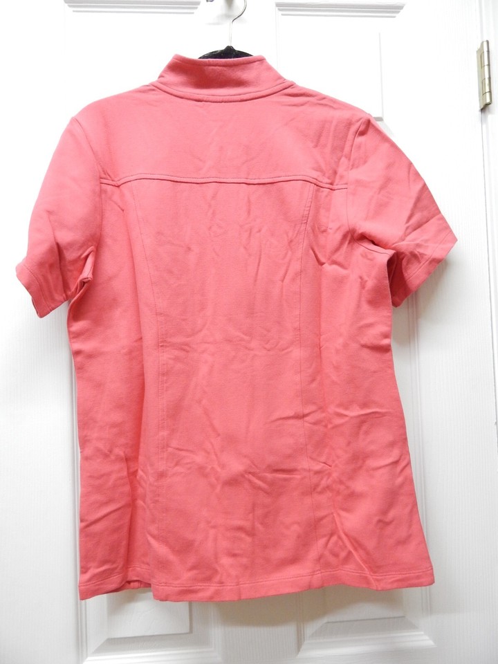 Denim & Co. Active Short-Sleeve Zip-Front Jacket-Warm Rose-XS-NEW ...