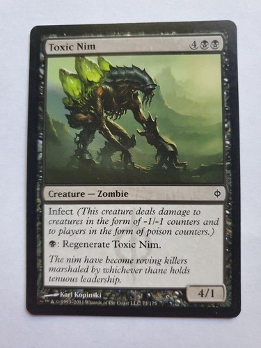 MTG Magic The Gathering Card Toxic Nim Creature Zombie Black New ...