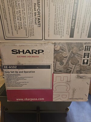 FOR PARTS-SHARP XE-A102 Electronic Cash Register No Keys NON-WORKING ...