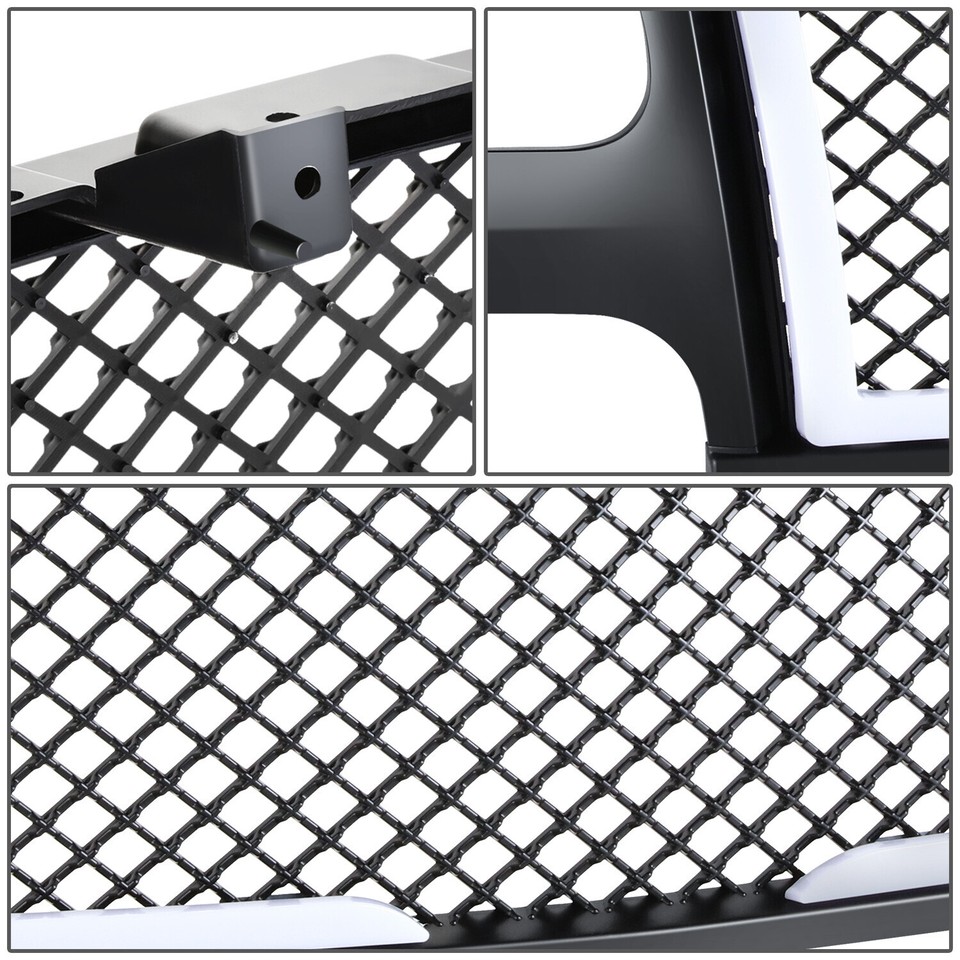 MATTE MESH STYLE GRILLE GRILL W/LED DRL REPLACE FOR 1999-2006 SILVERADO ...