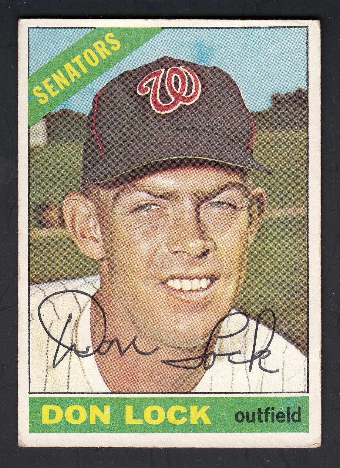 Don Lock 1966 Topps #165 Senators Hand Signed Baseball Card | eBay