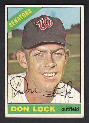 Don Lock 1966 Topps #165 Senators Hand Signed Baseball Card | eBay