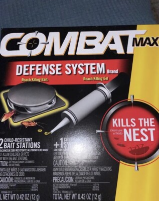 Combat Max Defense System Roach Killing Bait Gel, 12 Bait Stations 1 ...