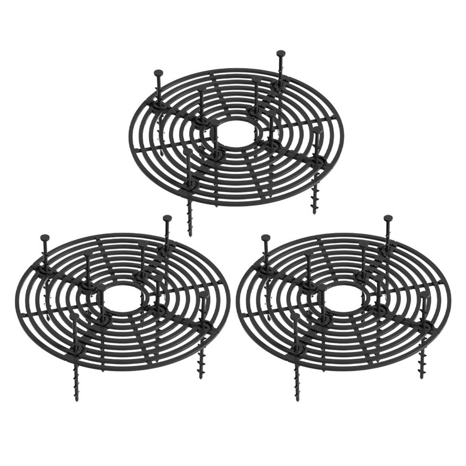 Pot Grid Cover Plant Pot Cover Three-piece Set ABS Plastic With Stakes ...