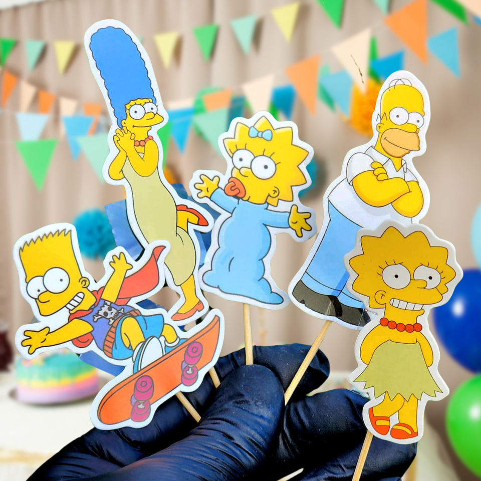 SIMPSONS GIFT CAKE TOPPER CUPCAKE BALLOON BANNER SUPPLIES idea table ...