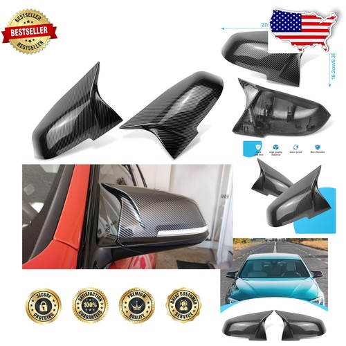 Self-Adhesive BMW Rearview Mirror Cover in Gloss Black or Carbon Fiber ...
