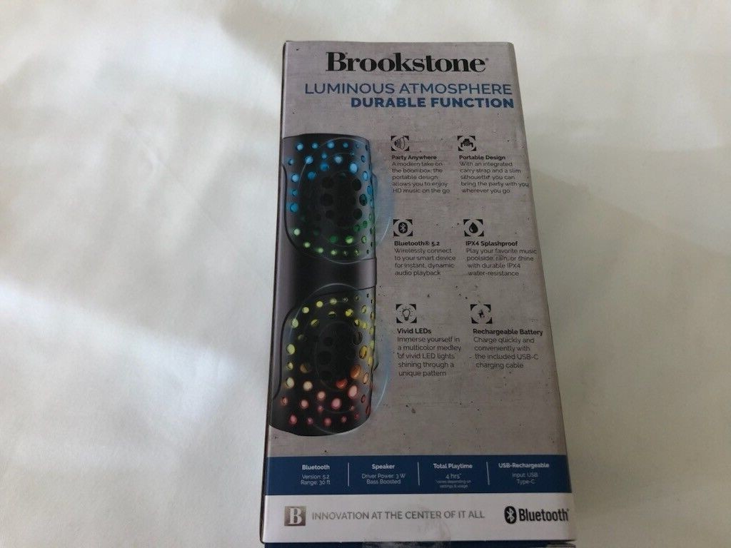 Wireless Multicolor LED Speaker Brookstone Cyclone Beat. for sale ...