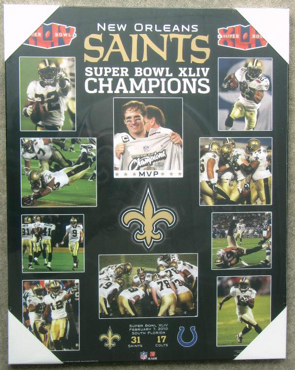New Orleans Saints Super Bowl 44 Championship Picture Plaque | eBay