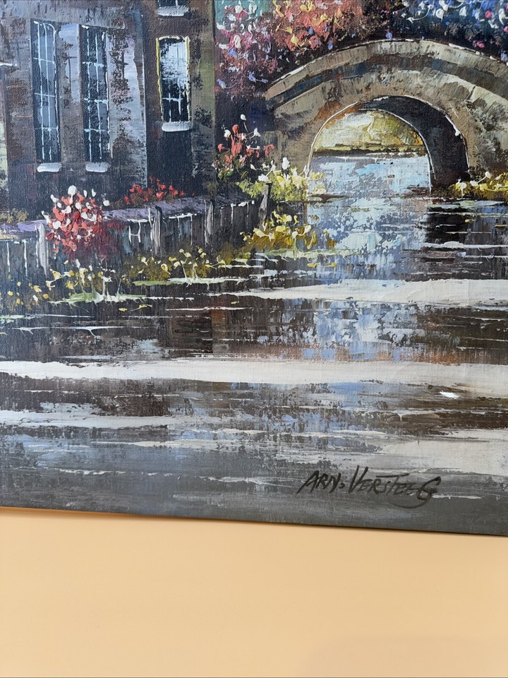 Dutch Artist Arn Versteeg Original Village Piece 36*24 | eBay