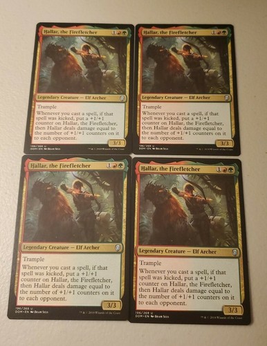 Mtg 4x Hallar, The Firefletcher Moderate Play | eBay