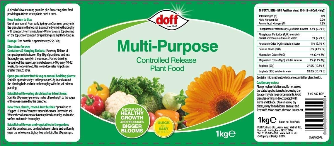 Doff Multi Purpose Plant Food Plant Fertiliser Garden Nutrient Plant ...