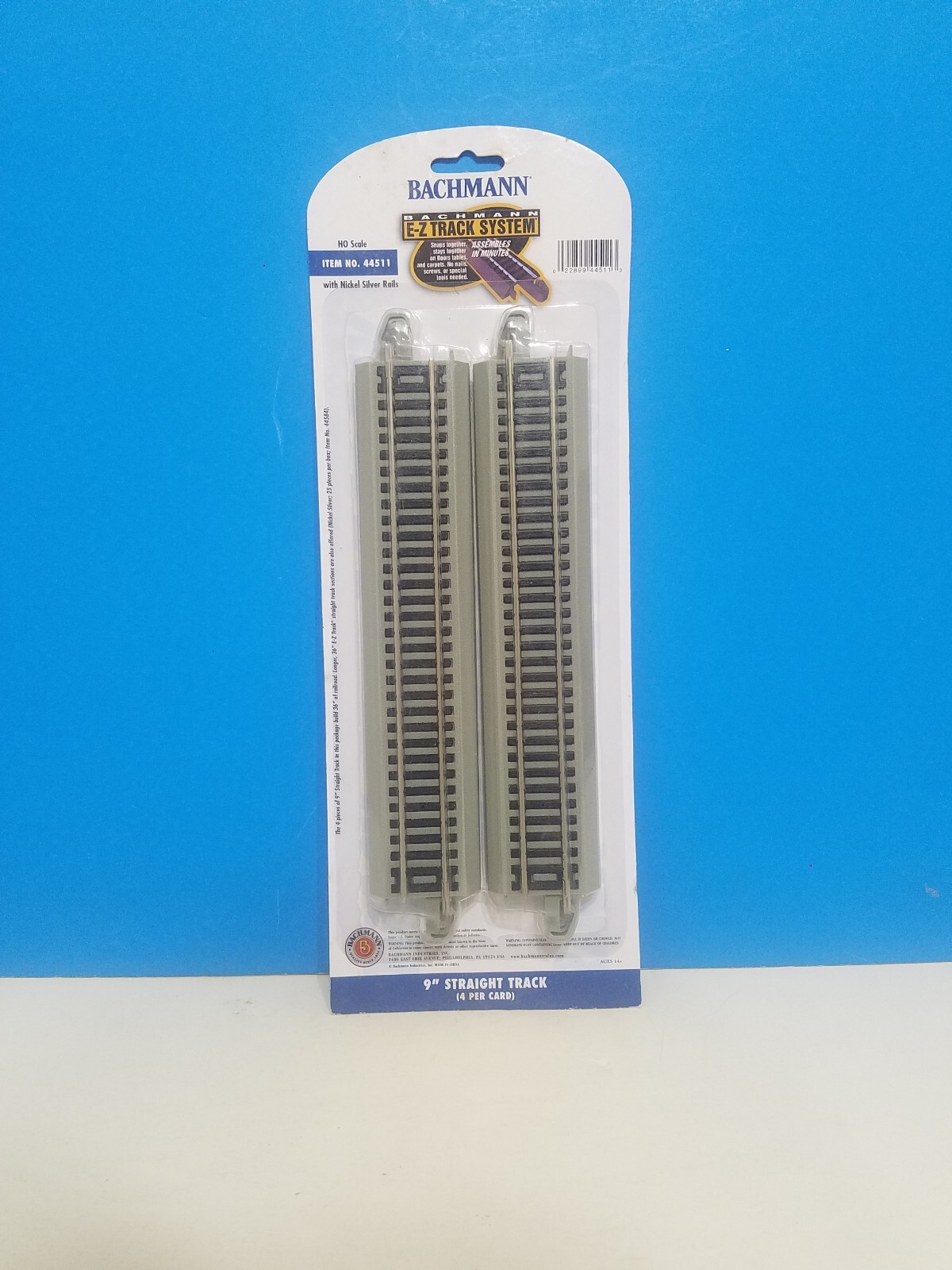 HO Bachmann E-Z Track System #44511 9’' Straight Track 4/Pieces (Gray ...