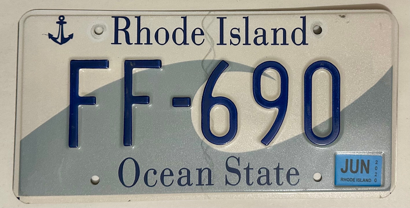 2020 RHODE ISLAND License Plate RI #FF-690 | eBay