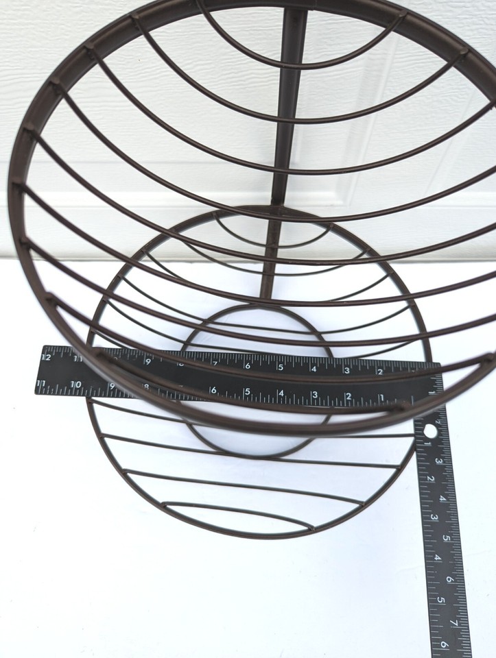 Spectrum Ashley 2 Tier Metal Fruit Vegetable Bowl Display Stand Bronze ...