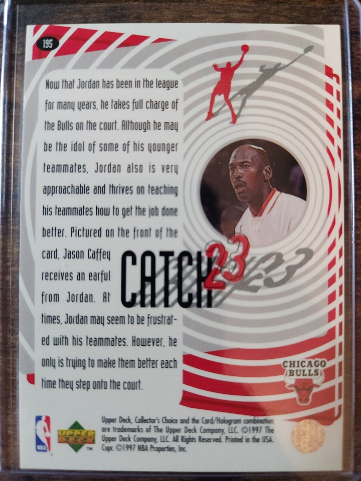 1997-98 UD Collector's Choice Michael Jordan Catch 23 #195 Chicago ...