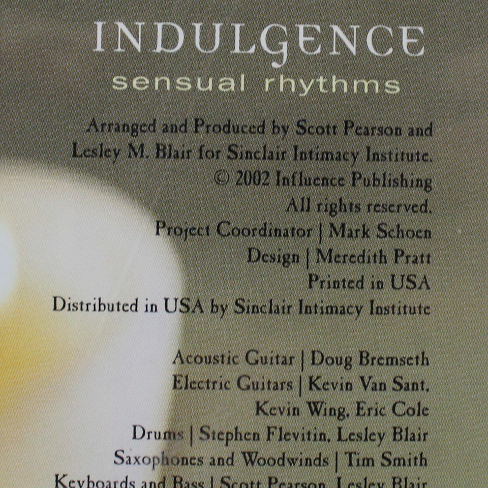 CD Indulgence Sensual Rhythms Various Artists 2002 Sinclair Intimacy ...