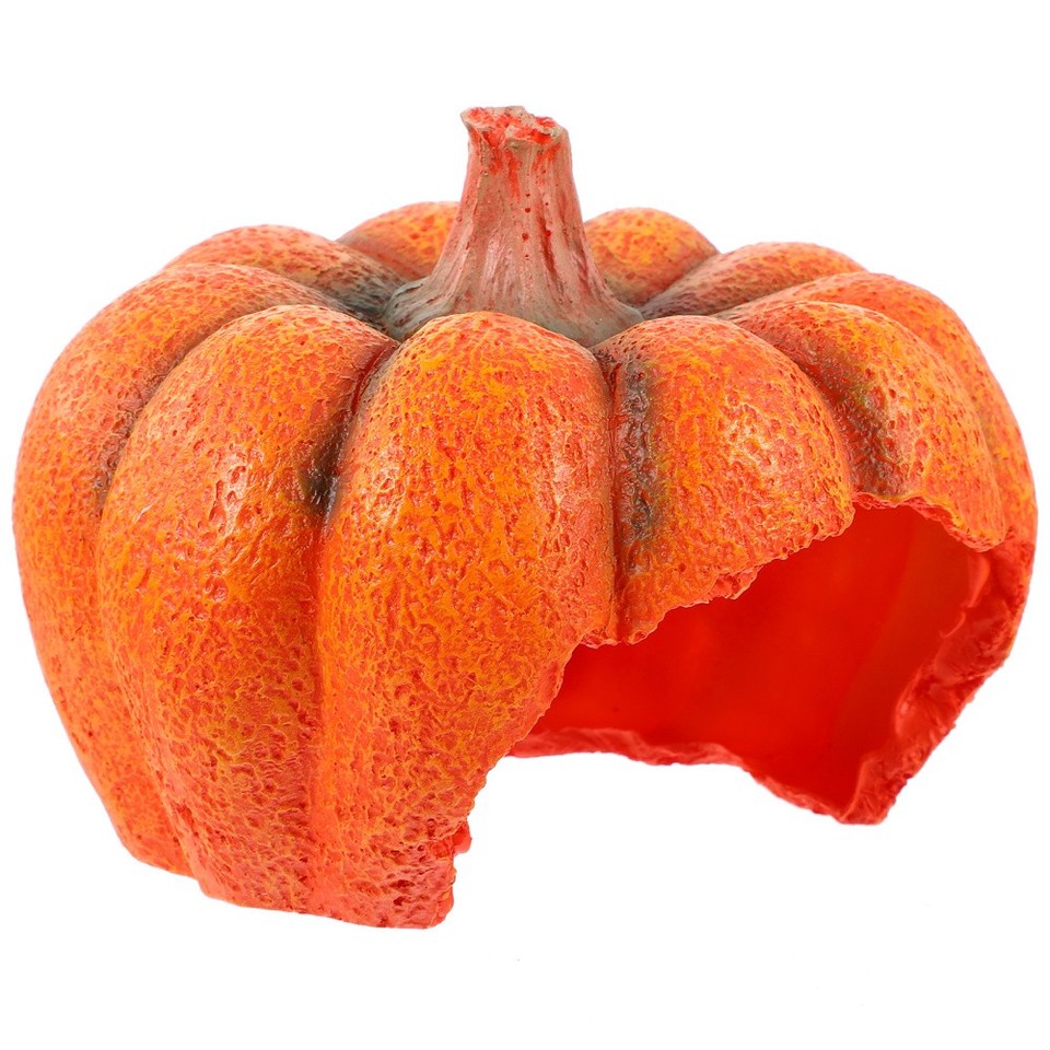 Pumpkin Hideout House Reptile Tank Animal Shelter Fish Shrimp Corner ...