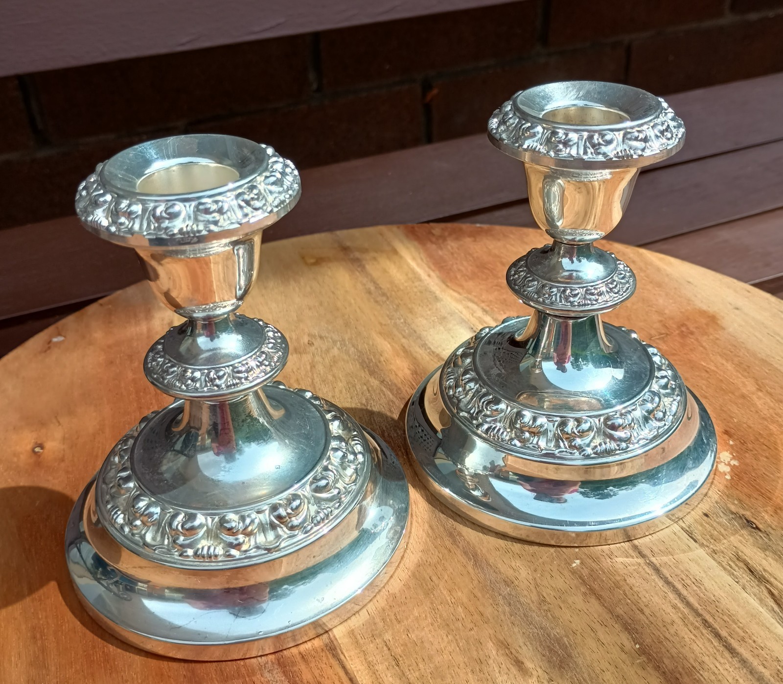 Pair of Vintage Lanthe of England silver-plated candlestick holders ...