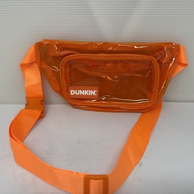 Dunkin Donuts Fanny Pack Bum Bag Hip Pack Orange Neon Clear Logo ...
