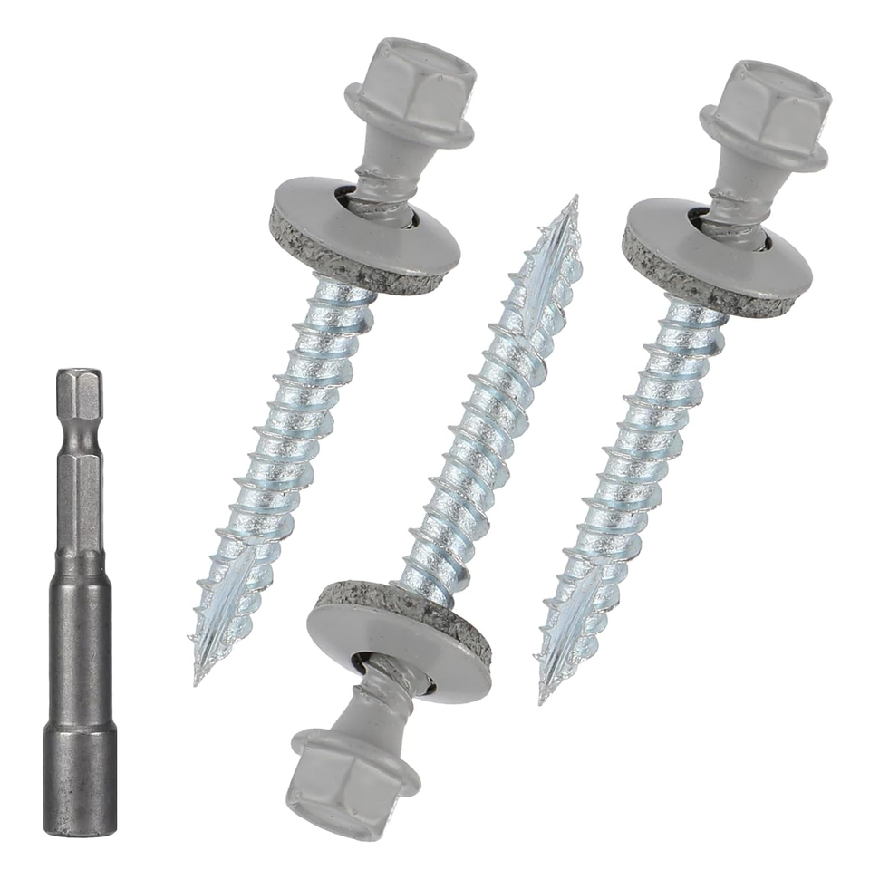 Metal Roofing Screws 10 X 1-1/2 Inch, Hex Head Sheet Metal Roof Screw ...