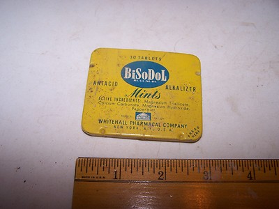 Vintage BiSoDol Mints Tin WHITEHALL PHARMACAL CO New York NY | eBay