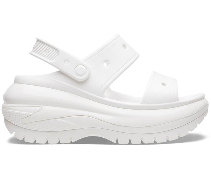 NEW Crocs Classic Mega Crush Sandal White 207989-100 High Heel ...