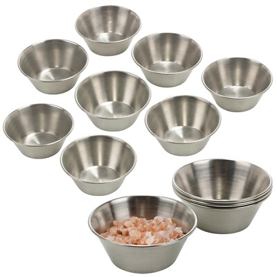 Set Of 12 Small Bowls Made Of Stainless Steel Stackable Metal Serving ...