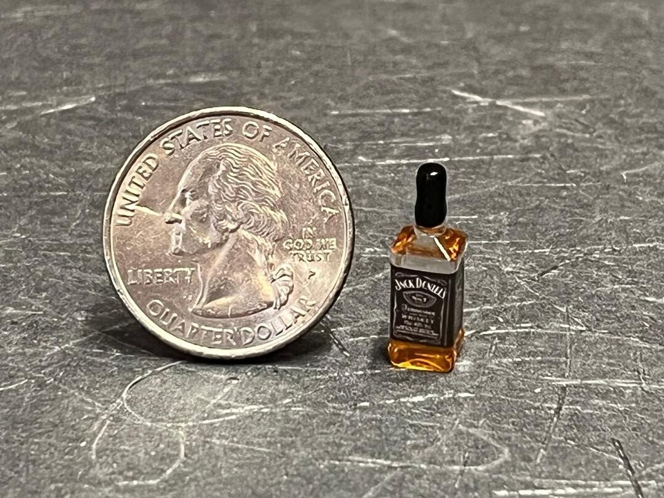 Dollhouse Miniature Liquor Bottle JD 1:12 One Inch scale B487 Dollys ...