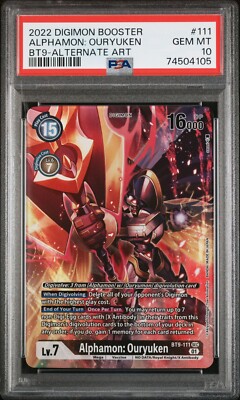 2022 Digimon TCG X Record Alphamon: Ouryuken Alternate Art Secret Rare ...
