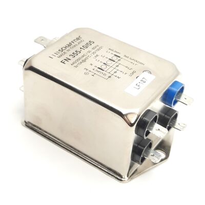 Schaffner FN355-10/05 EMC/EMI Line Filter 3-Phase, 10A 440V AC, DC To ...