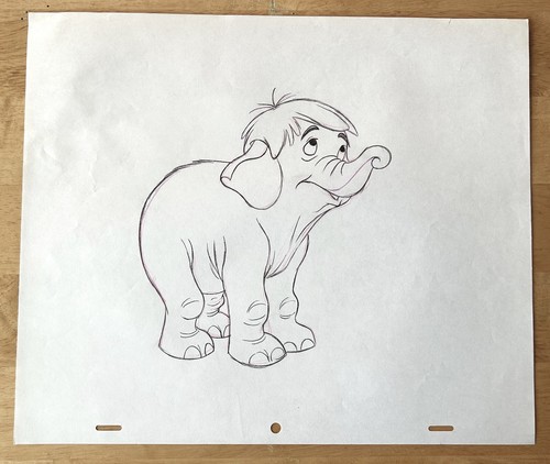 DON BLUTH production model drawing/ Hathi, Jr. JUNGLE BOOK /NR! | eBay