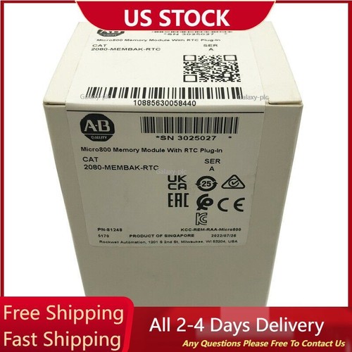 NEW Original Allen Bradley 2080-MEMBAK-RTC Memory Module With RTC Plug ...