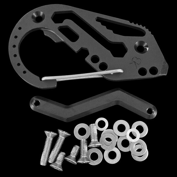 KeyBiner Tumbled Finish Black Aluminum Construction Bottle Opener ...