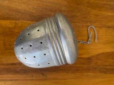 Vintage Aluminum Acorn Shaped Loose Leaf Tea Infuser Ball with Chain ...
