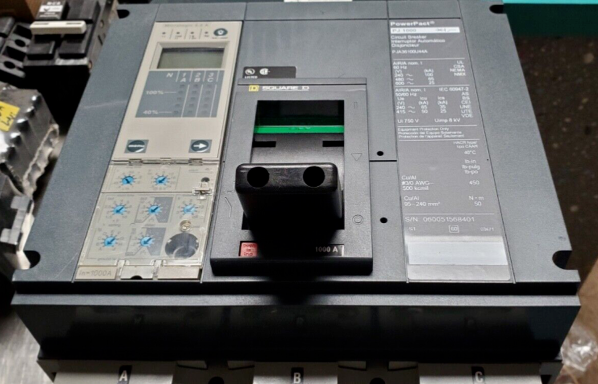 BRAND NEW SQUARE D POWERPACT PJ 1000 PJA36100U44A I-LINE CIRCUIT ...