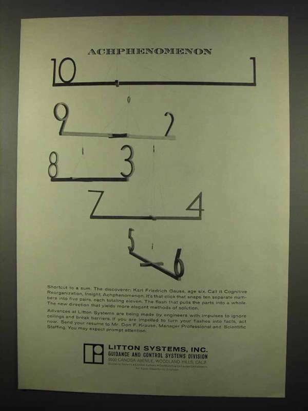 1962 Litton Systems Ad | eBay