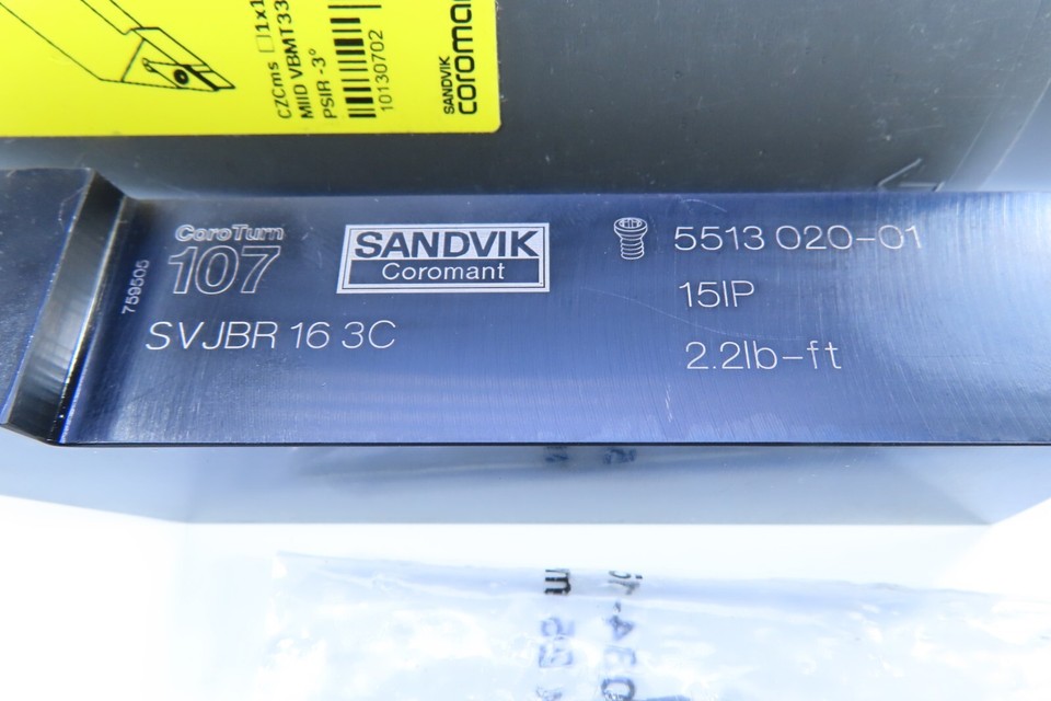NEW 1" SANDVIK COROTURN SVJBR 16 3C INDEXABLE CARBIDE INSERT LATHE TOOL ...