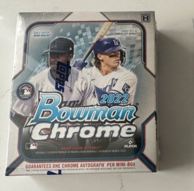 2022 Factory Sealed Hobby Box MINI Bowman Chrome Baseball *1 Autograph ...