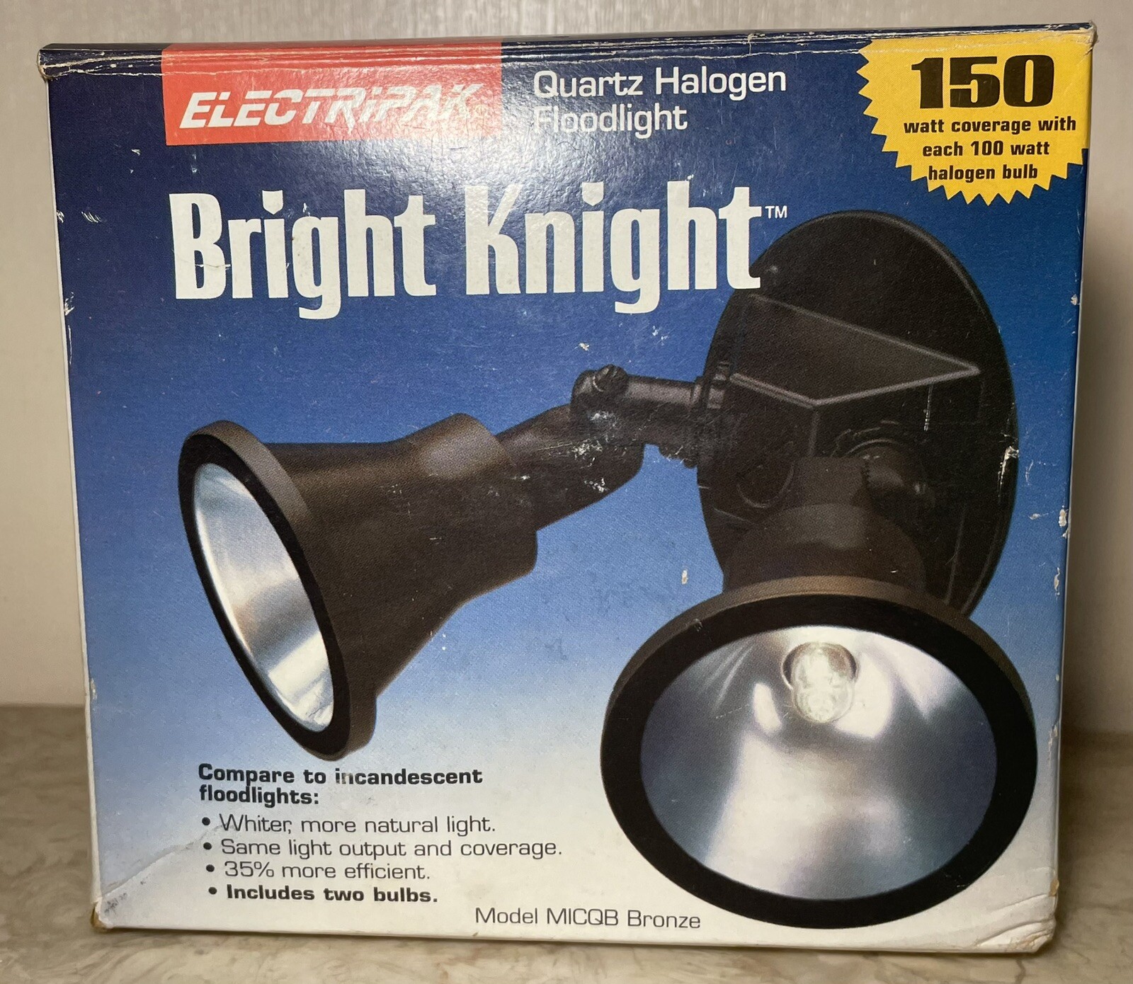 Electripak Quartz Halogen Floodlight Bright Knight Model MICQB Bronze ...