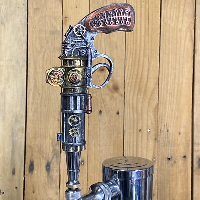Pistol Beer Tap Handle Steampunk Shooter Revolver Cap Gun 2A NRA Keg ...