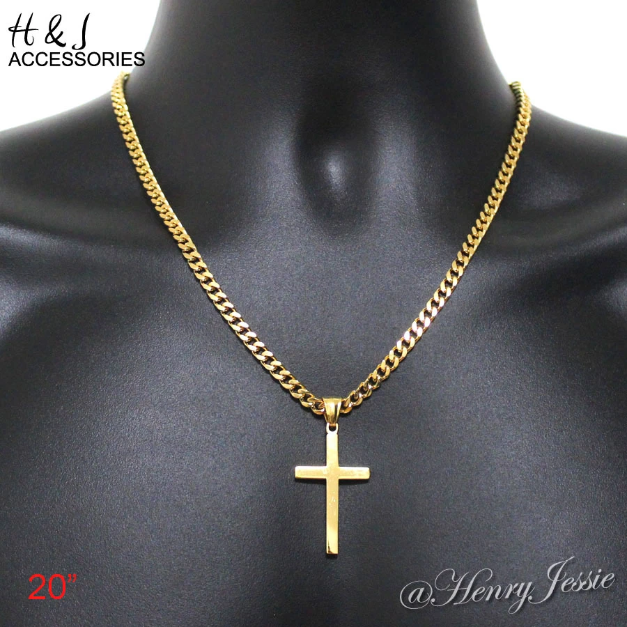 Mens Simple Cross Necklace